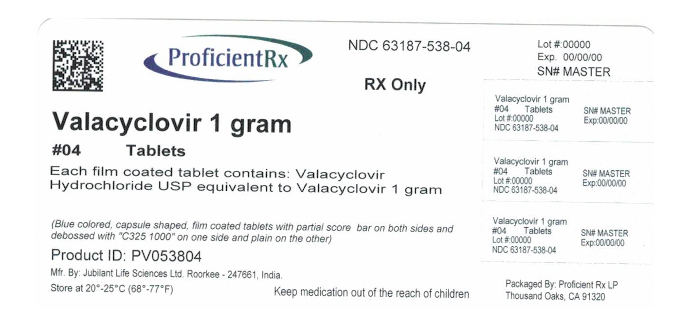 NDC 63187 538 Valacyclovir Hydrochloride Images Packaging Labeling NDC 63187 538 Valacyclovir Hydrochloride Images Packaging Labeling